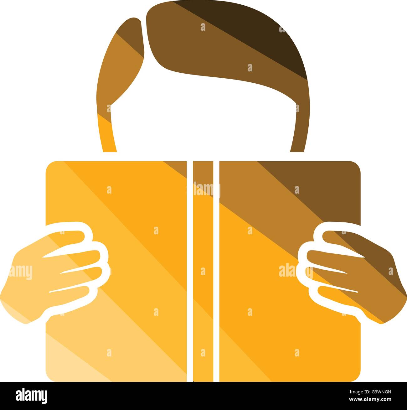 Boy reading book icon. Flat color design. Vector illustration Stock ...