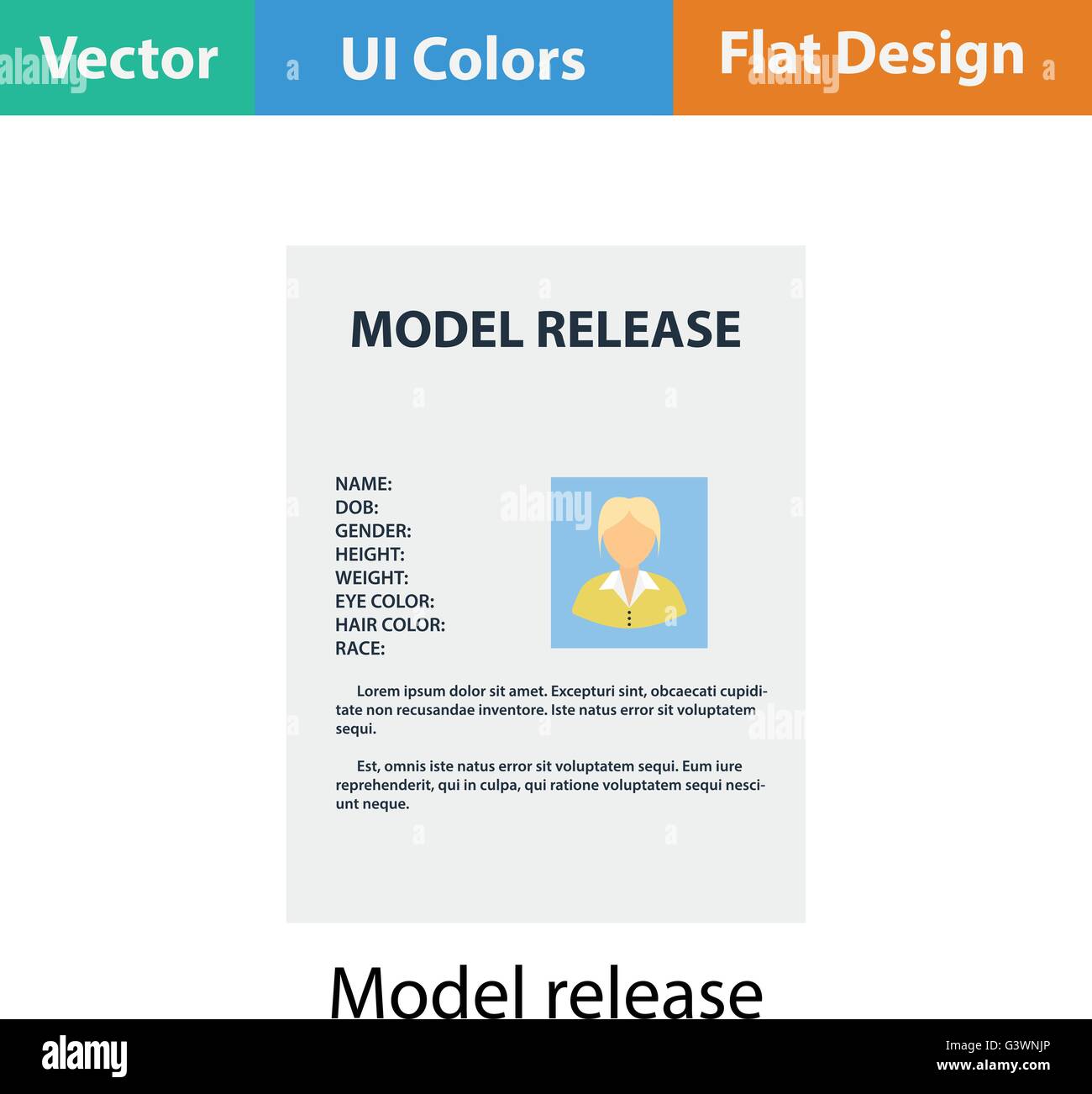 Model release form Stock Vector Images - Alamy