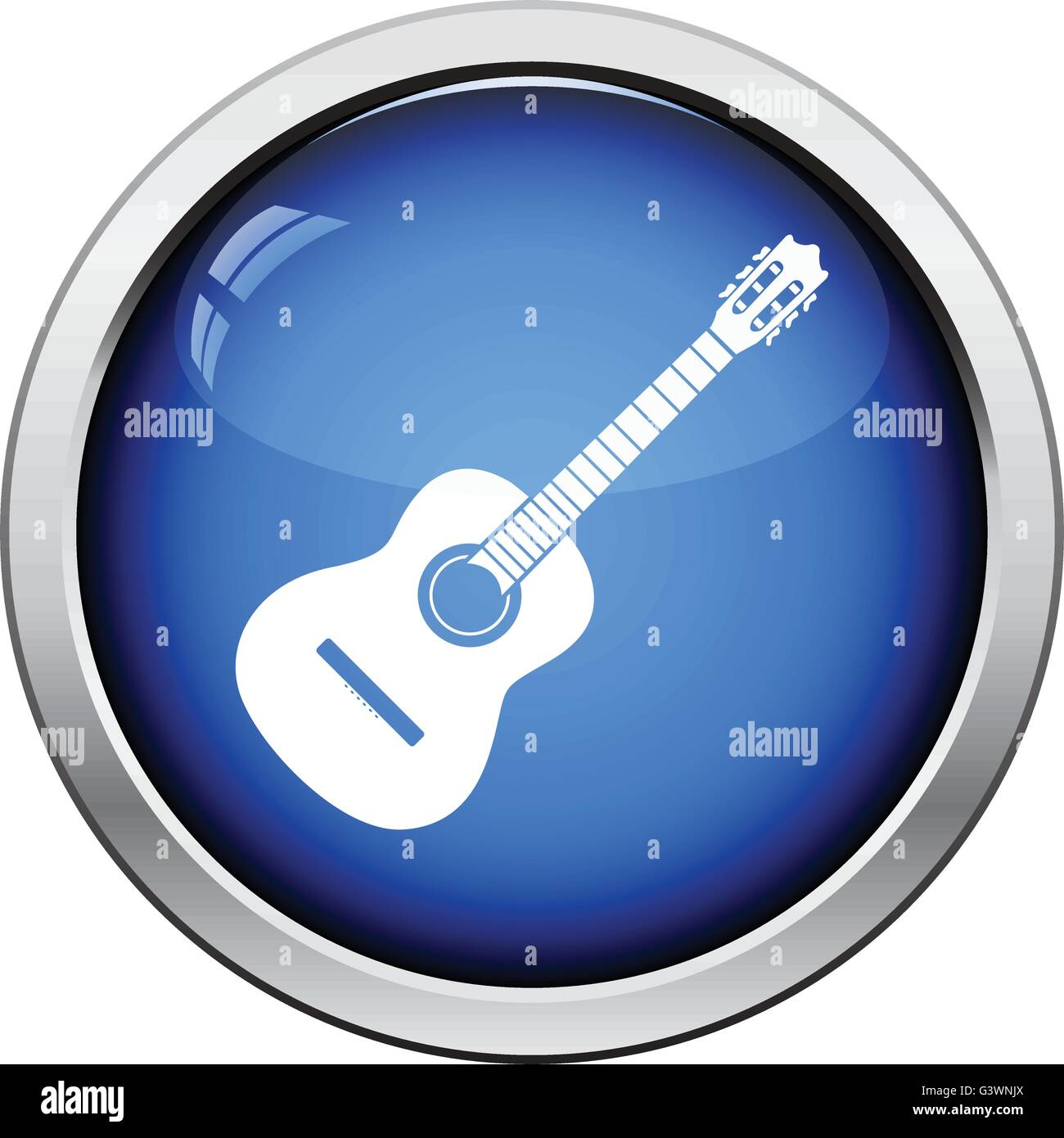 Acoustic guitar icon circle hi-res stock photography and images - Alamy