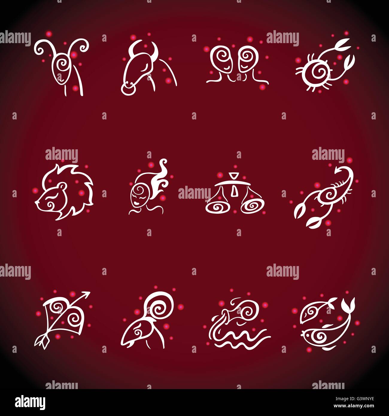 Horoscope Zodiac Star signs, vector set Stock Vector Image & Art - Alamy