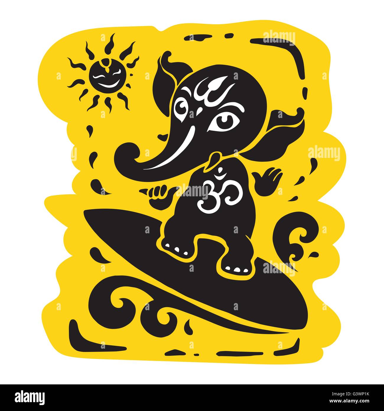Hindu God Ganesha Stock Vector Image & Art - Alamy
