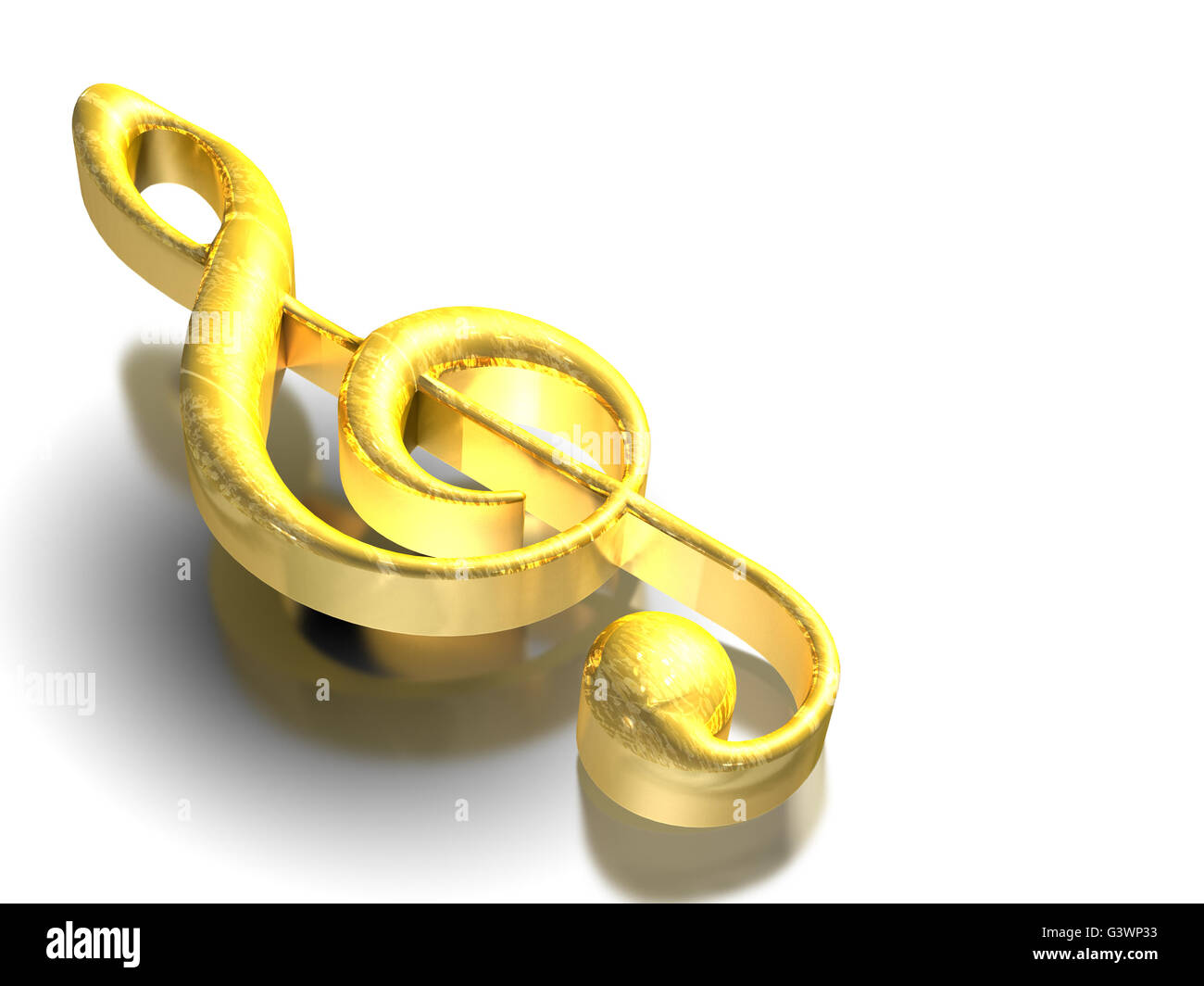 3D illustration of treble clef Stock Photo - Alamy