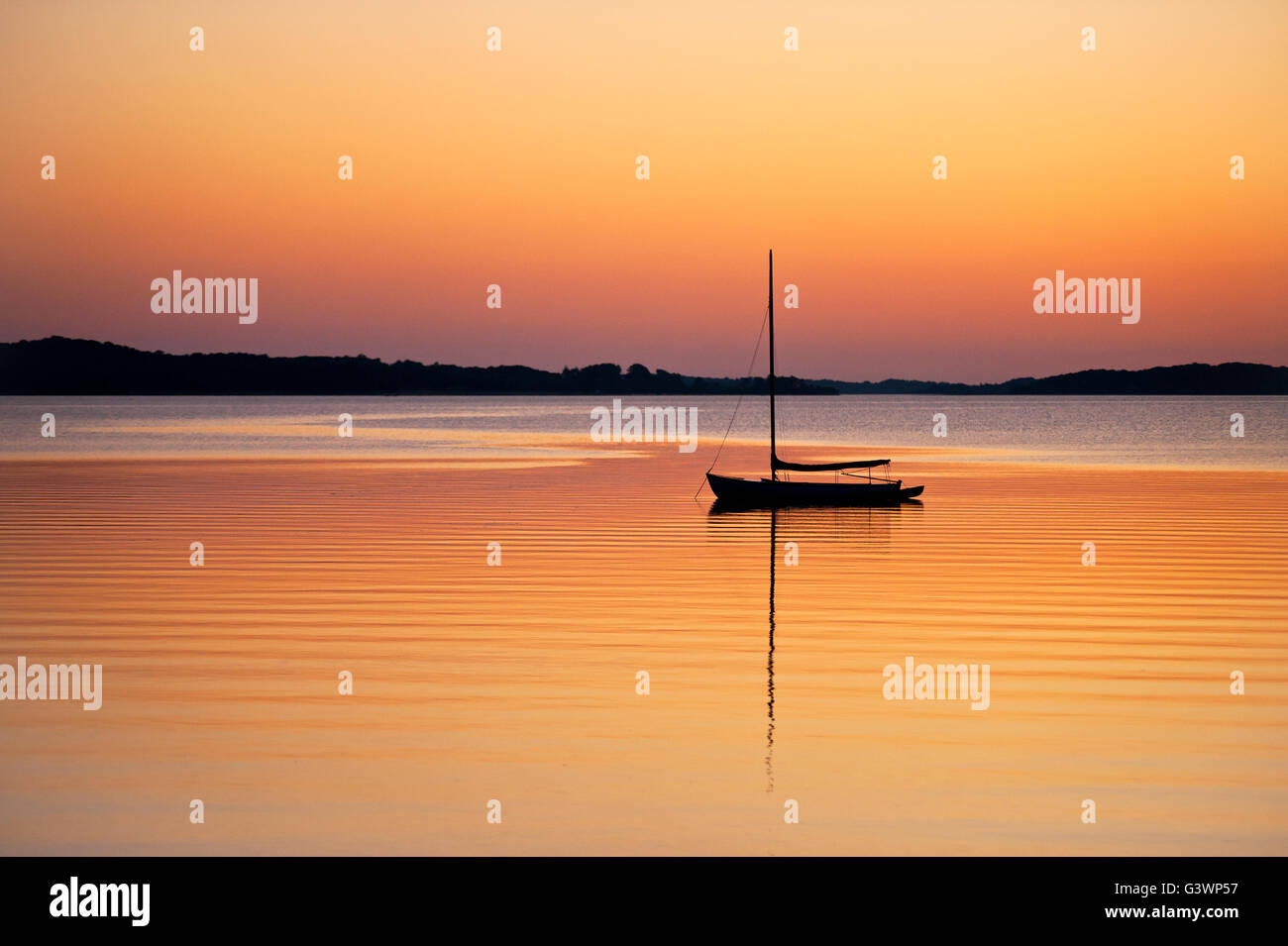 Sailboat at sunset, Cape Cod, Massachusetts, USA Stock Photo - Alamy