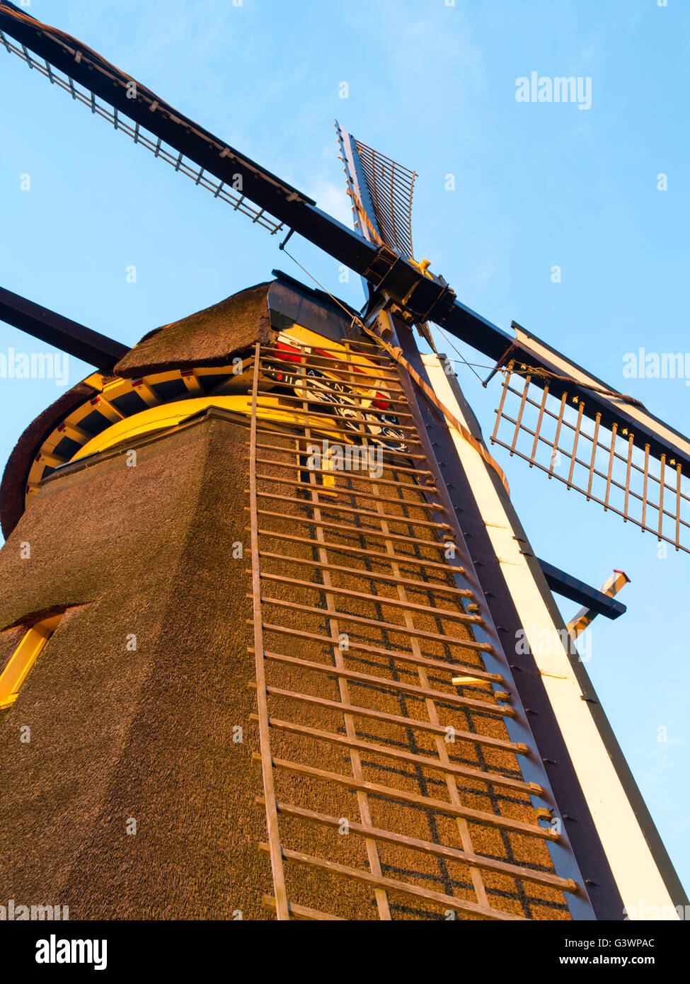 The famous Delphine/De Oostzijdse Molen windmill on the River Gein ...
