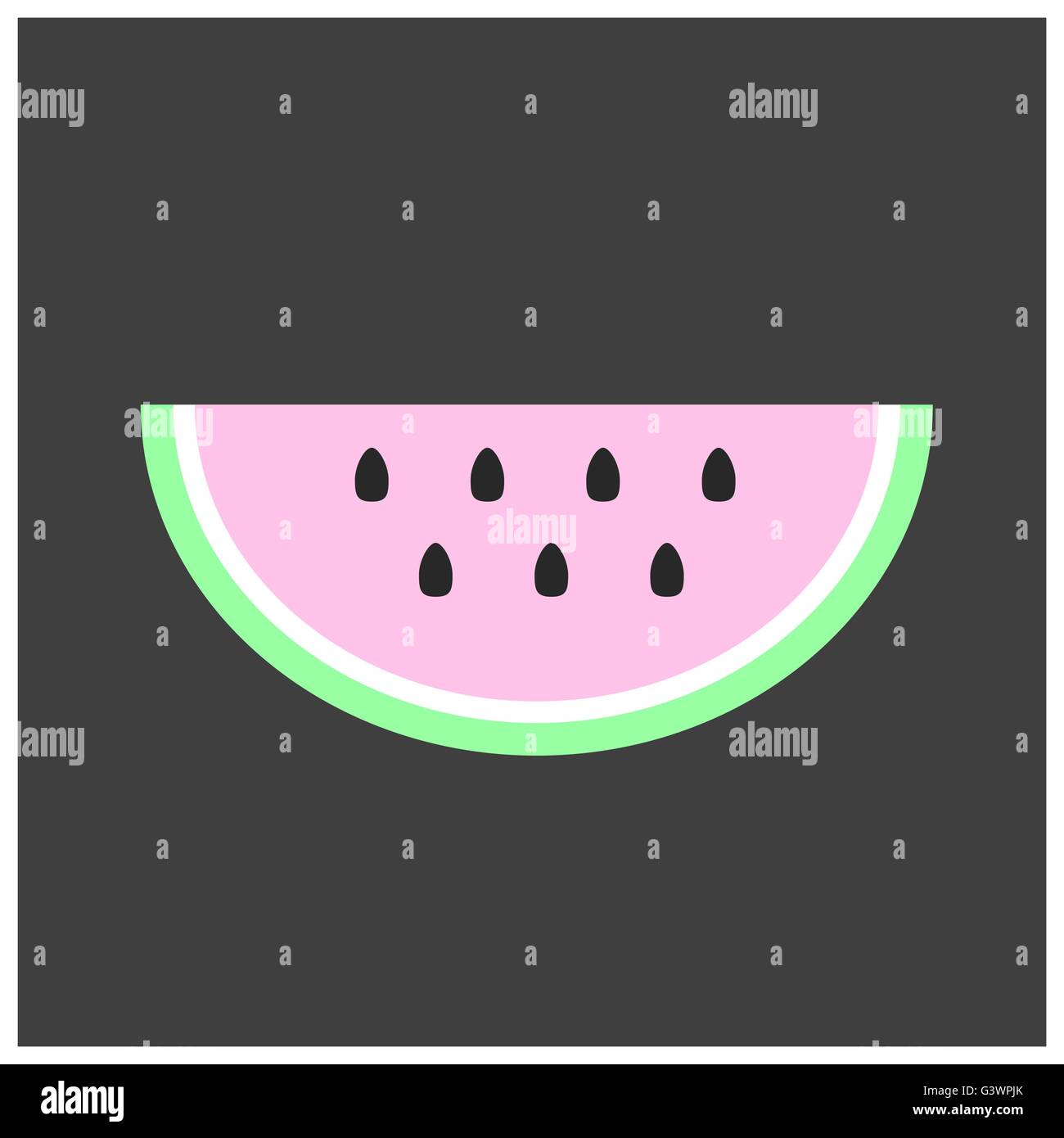 Slice of watermelon on grey background. Isolated tropical fruit ...