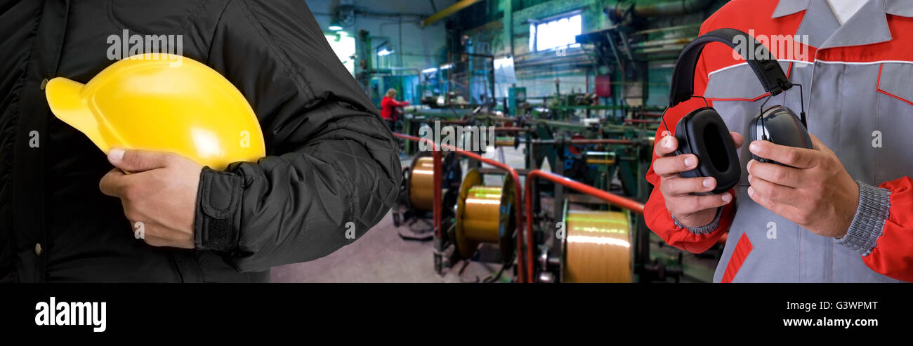 Workers with safety uniform Stock Photo - Alamy