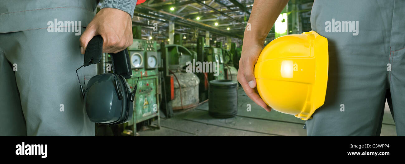 Workers with safety uniform Stock Photo - Alamy