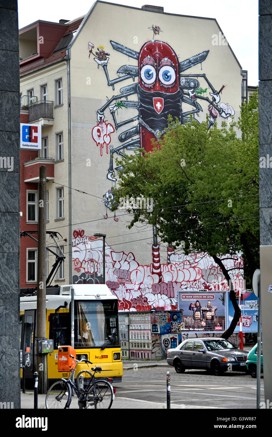Graffiti in bohemian Friedrichshain - Kreuzberg Berlin RAW temple ...