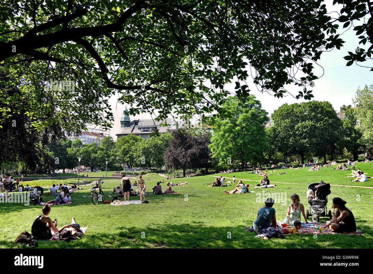 Volkspark Weinberg People Berlin German Germany Stock Photo - Alamy