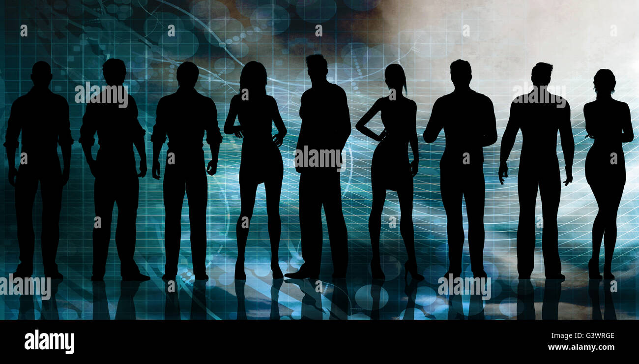 Business People Group Standing Together in Unity Stock Photo - Alamy