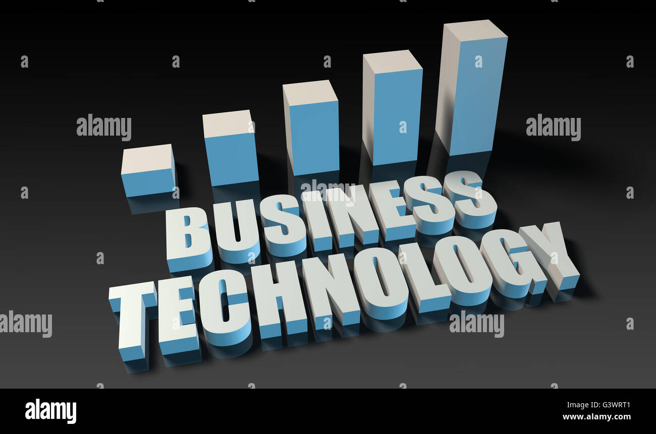 Business technology graph chart in 3d on blue and black Stock Photo - Alamy