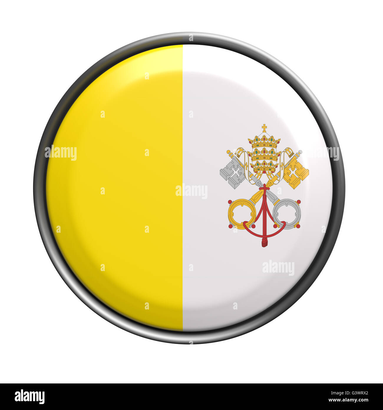 3d rendering of a Vatican flag symbol Stock Photo - Alamy