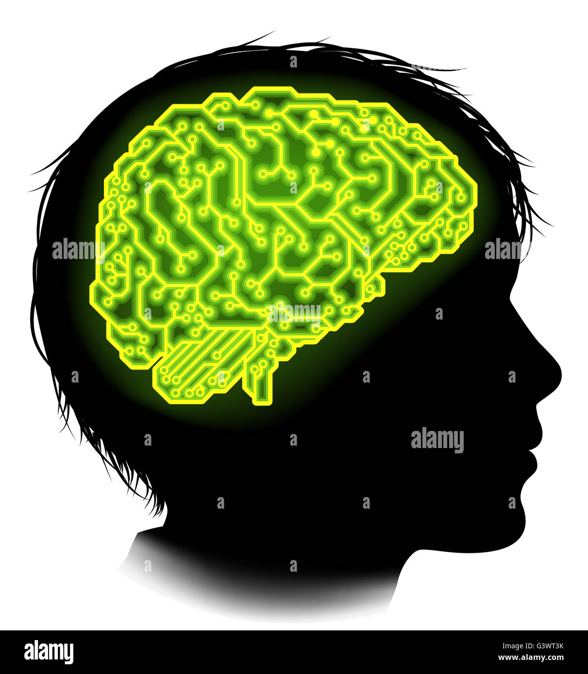 Child Brain Silhouette