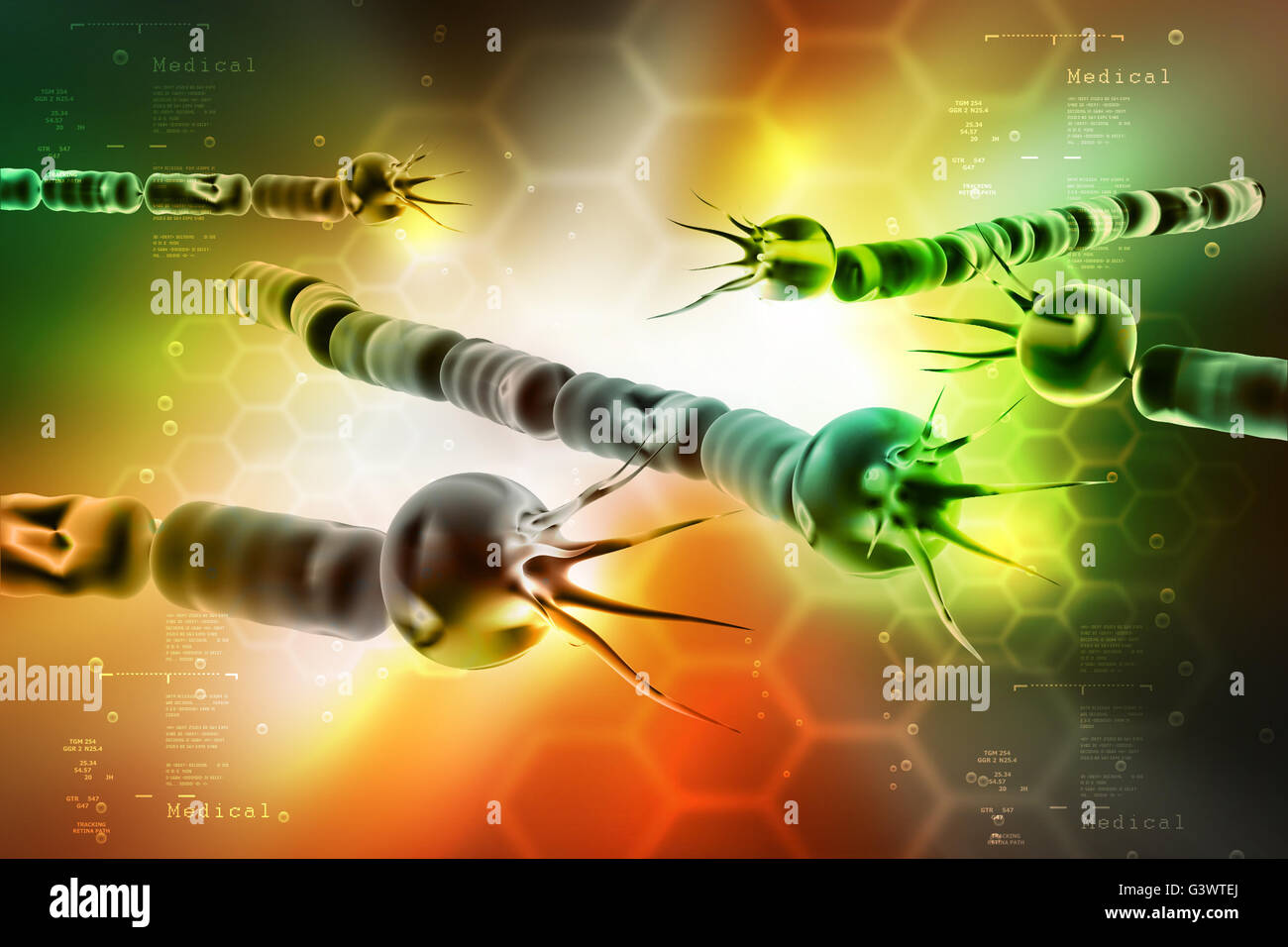 Moving virus in multi color background Stock Photo - Alamy