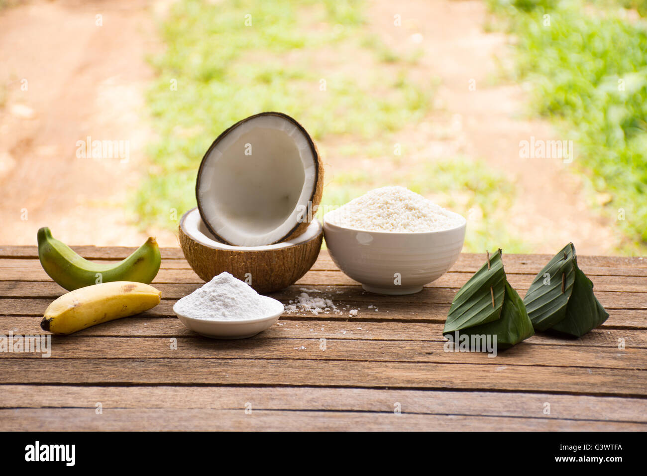 Dessert from banana leave have raw material of nature example banana ...