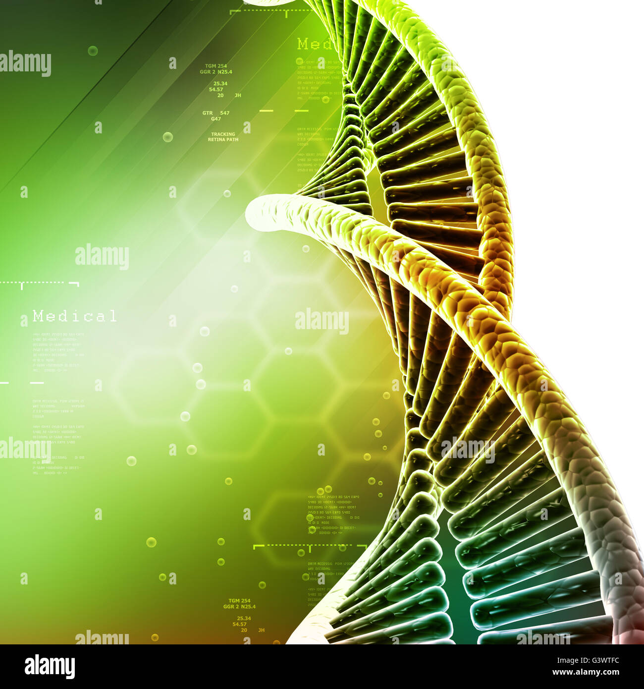 DNA in color background Stock Photo - Alamy