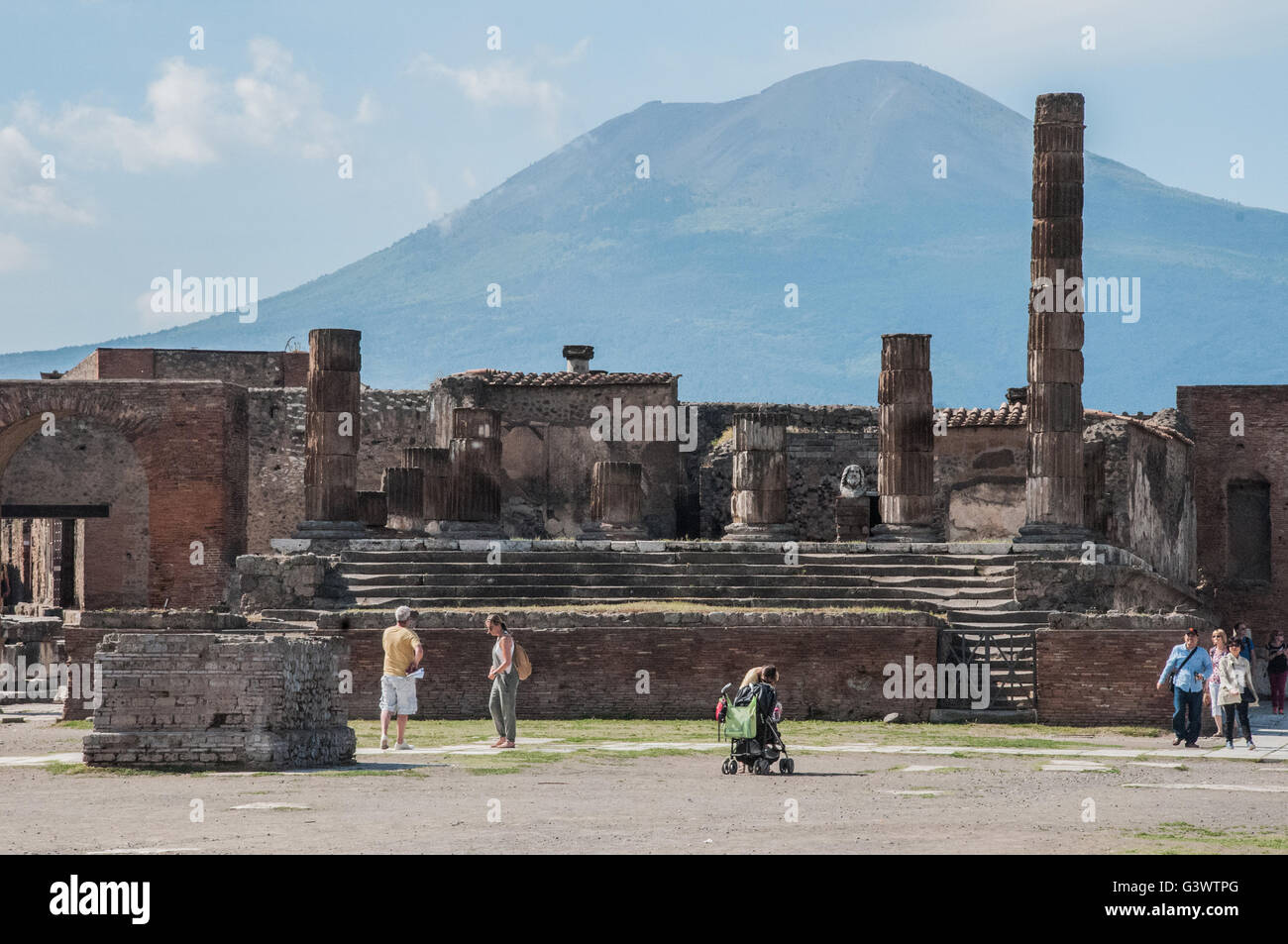Europe, Italy, Campania, Pompei, Forum, Temple of Jupiter Stock Photo ...