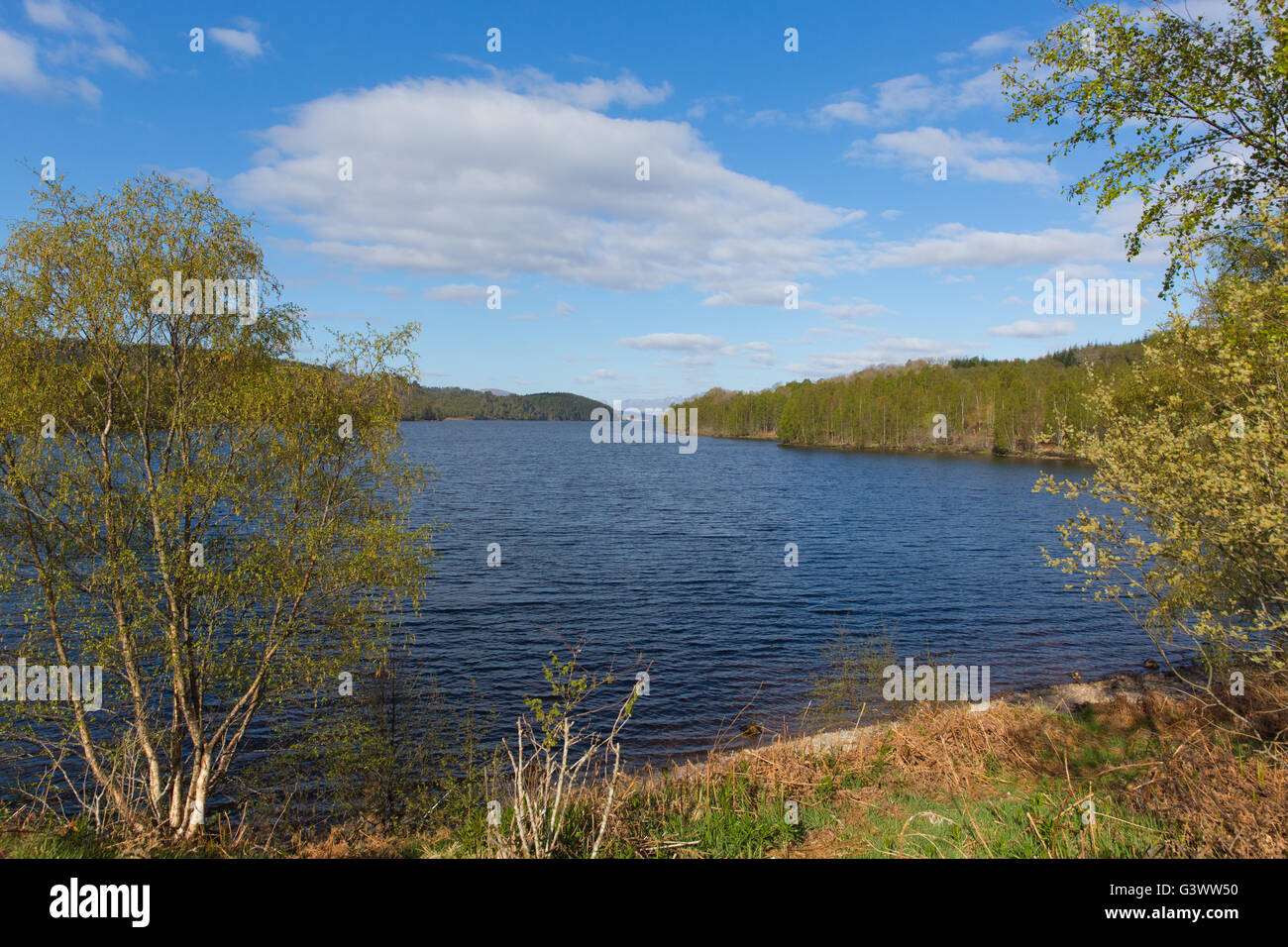 Scottish Loch Garry Scotland UK beautiful lake west of Invergarry on ...