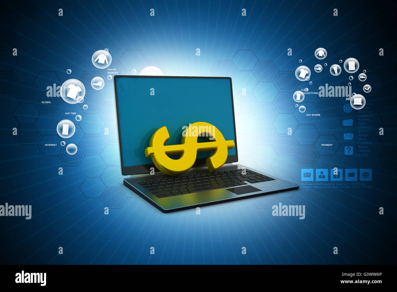 Dollar sign computer screen hi-res stock photography and images - Alamy
