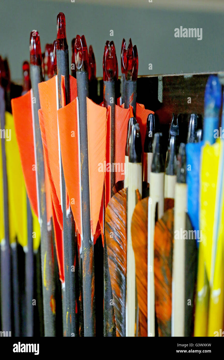 Archery target many arrows hi-res stock photography and images - Alamy