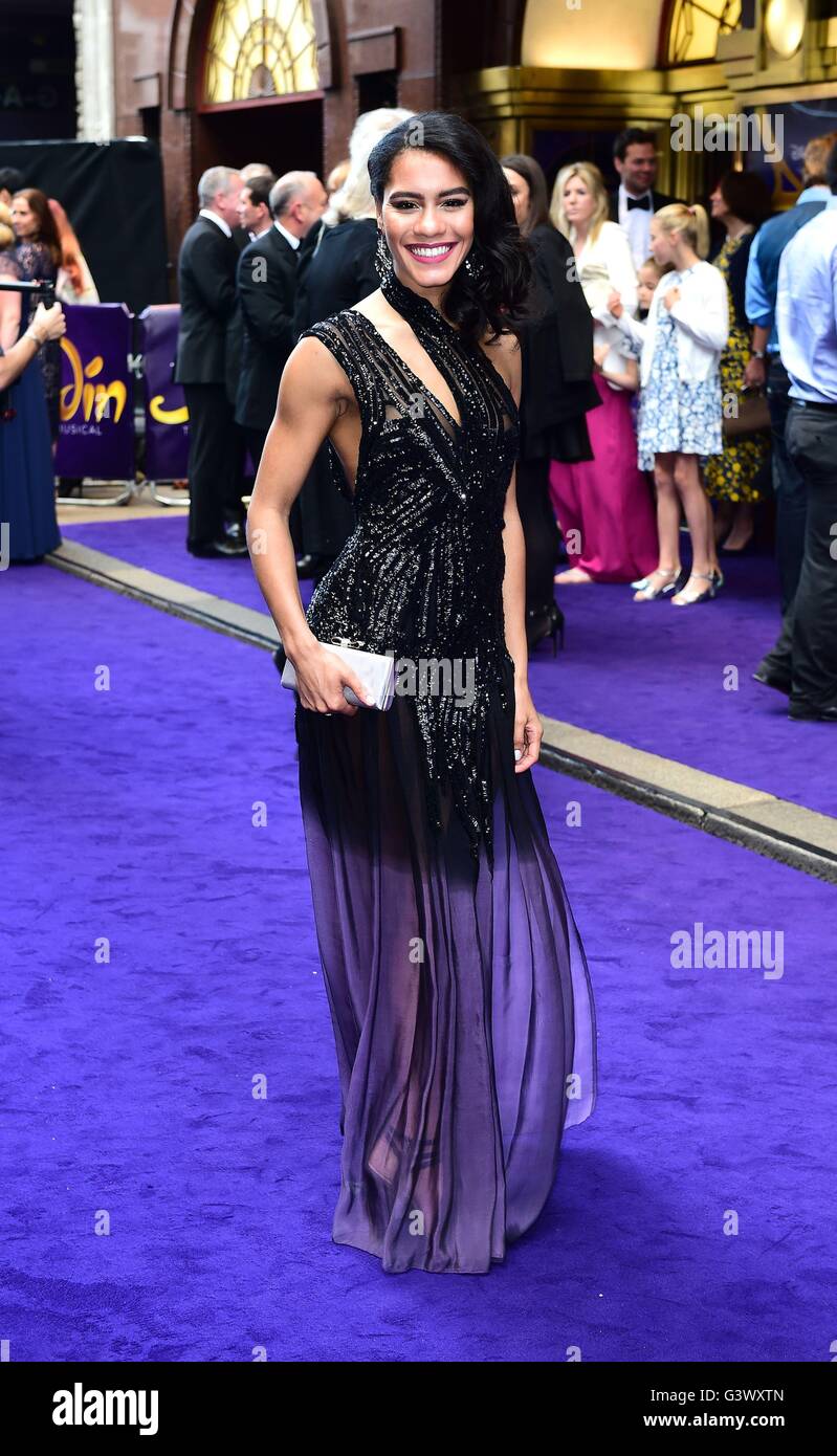 Lucy St Louis attending the opening night of Disney's new musical ...