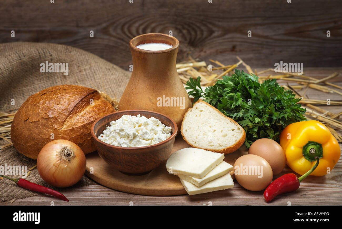 rustic natural organic foods Stock Photo - Alamy