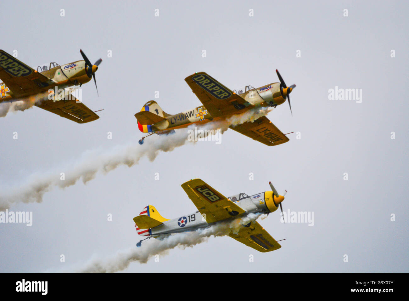 Acrobatic planes in flight Stock Photo - Alamy