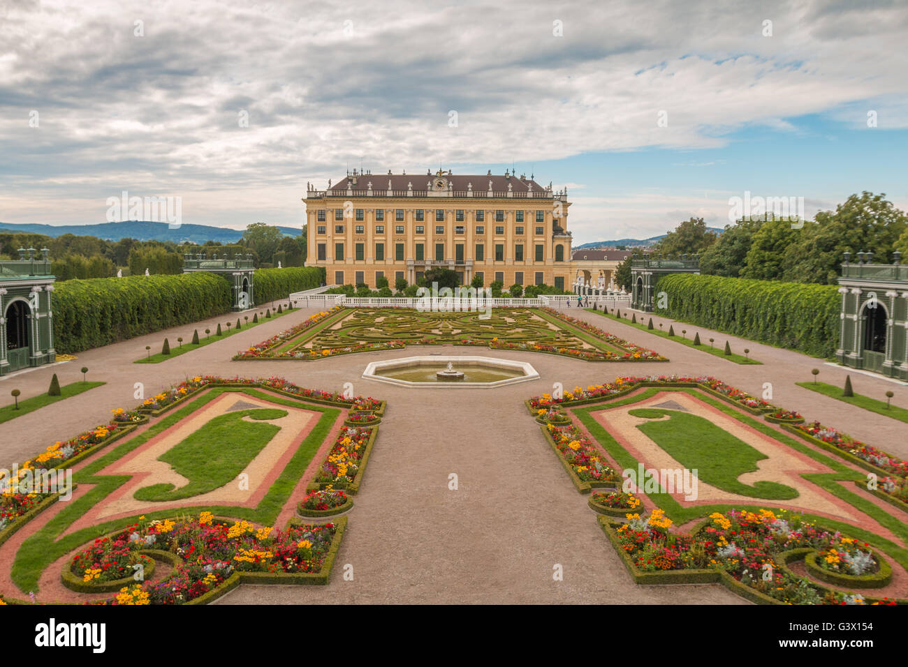 Schonbrunn Palace gardens in Vienna Austria Stock Photo - Alamy