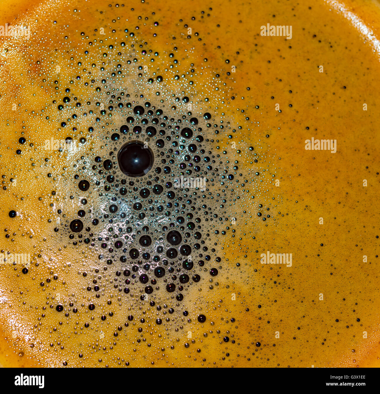 Overhead view of a cup espresso coffee Stock Photo - Alamy