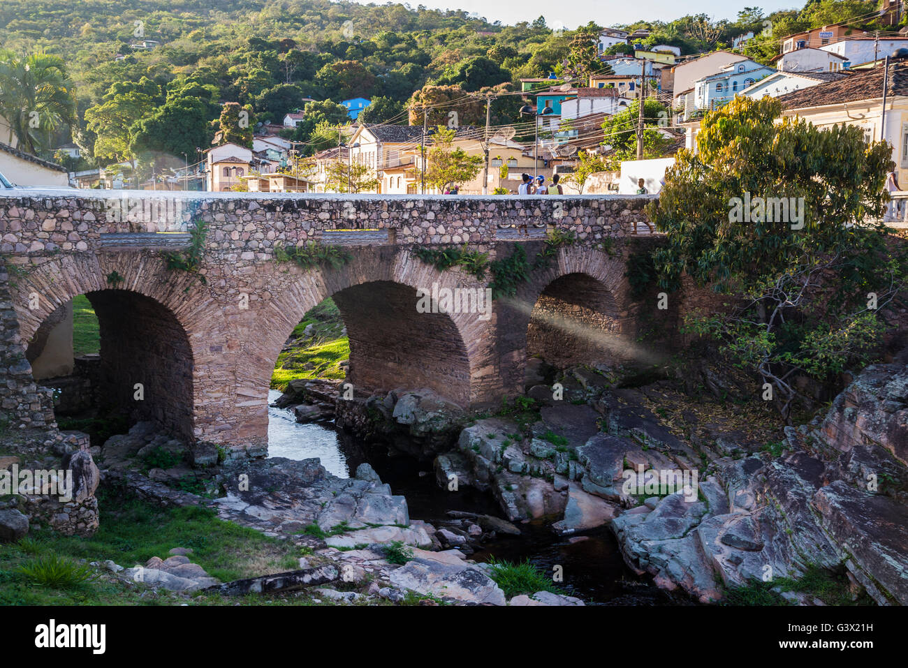 Stone bridge, Lençóis, Chapada Diamantina, Bahia, Brazil Stock Photo ...