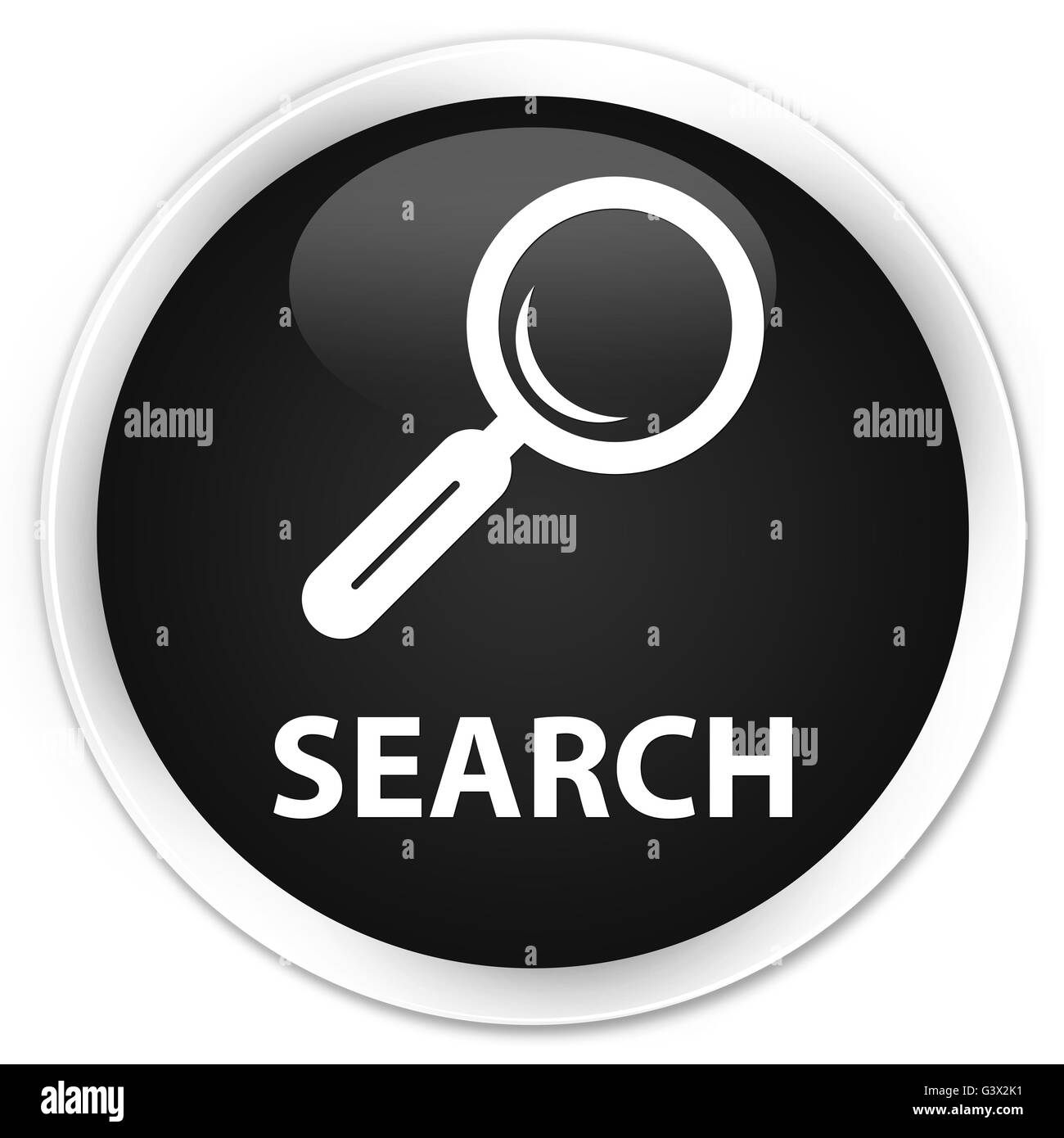 Glass search button Black and White Stock Photos & Images - Alamy