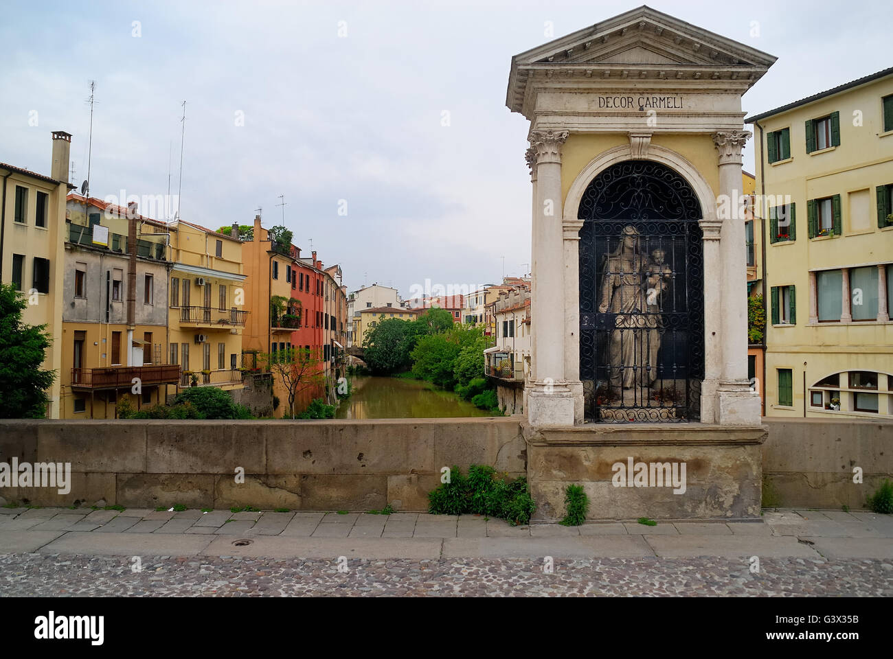 Padua, Italy. A view of Ponte Molino. It is a Roman segmental arch ...
