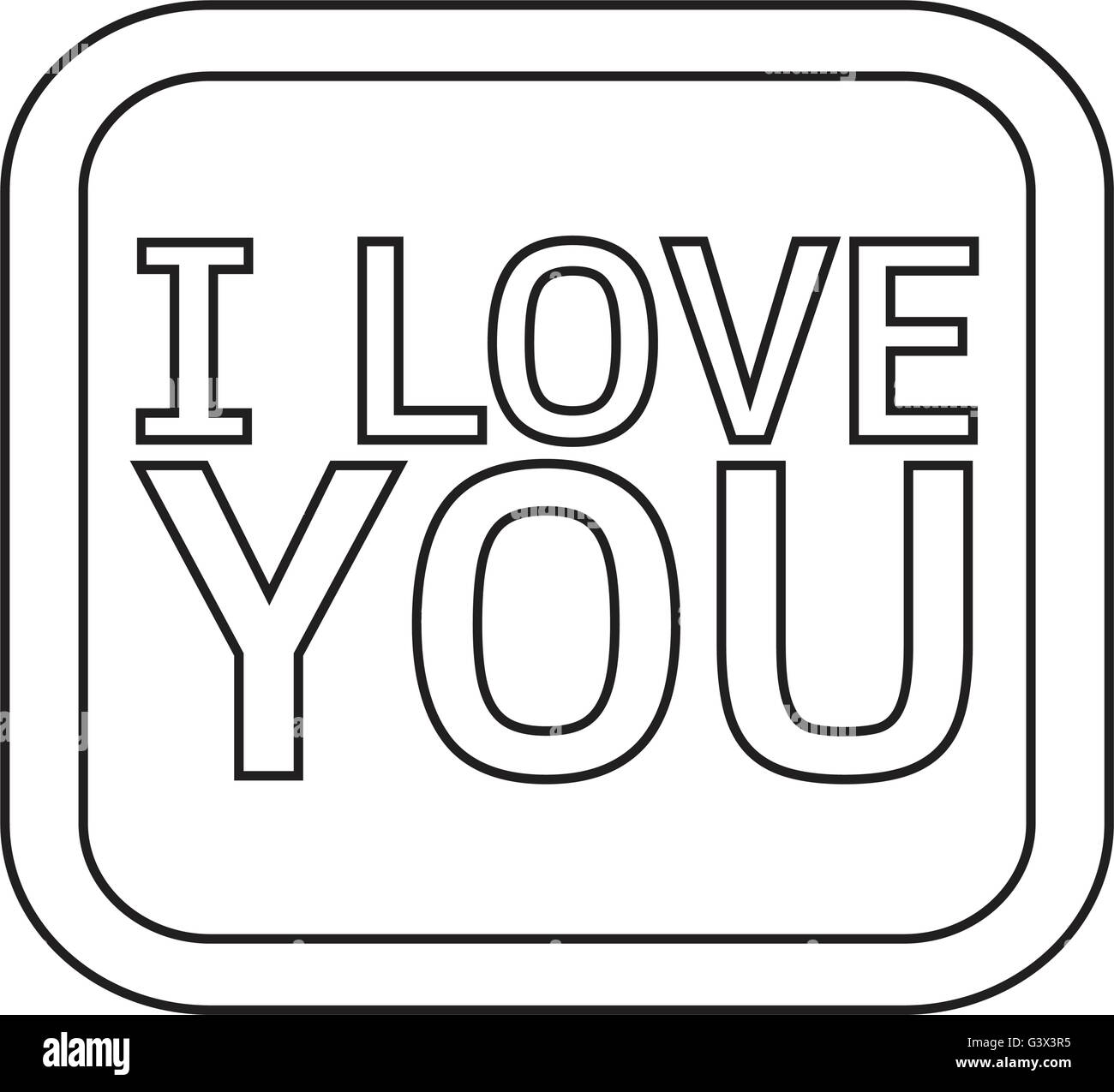I LOVE YOU Lettering Illustration design Stock Vector Image & Art - Alamy