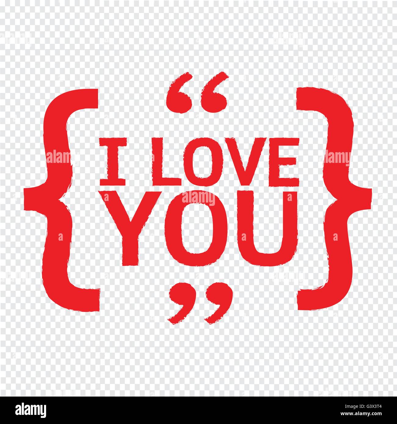 I LOVE YOU Lettering Illustration design Stock Vector Image & Art - Alamy