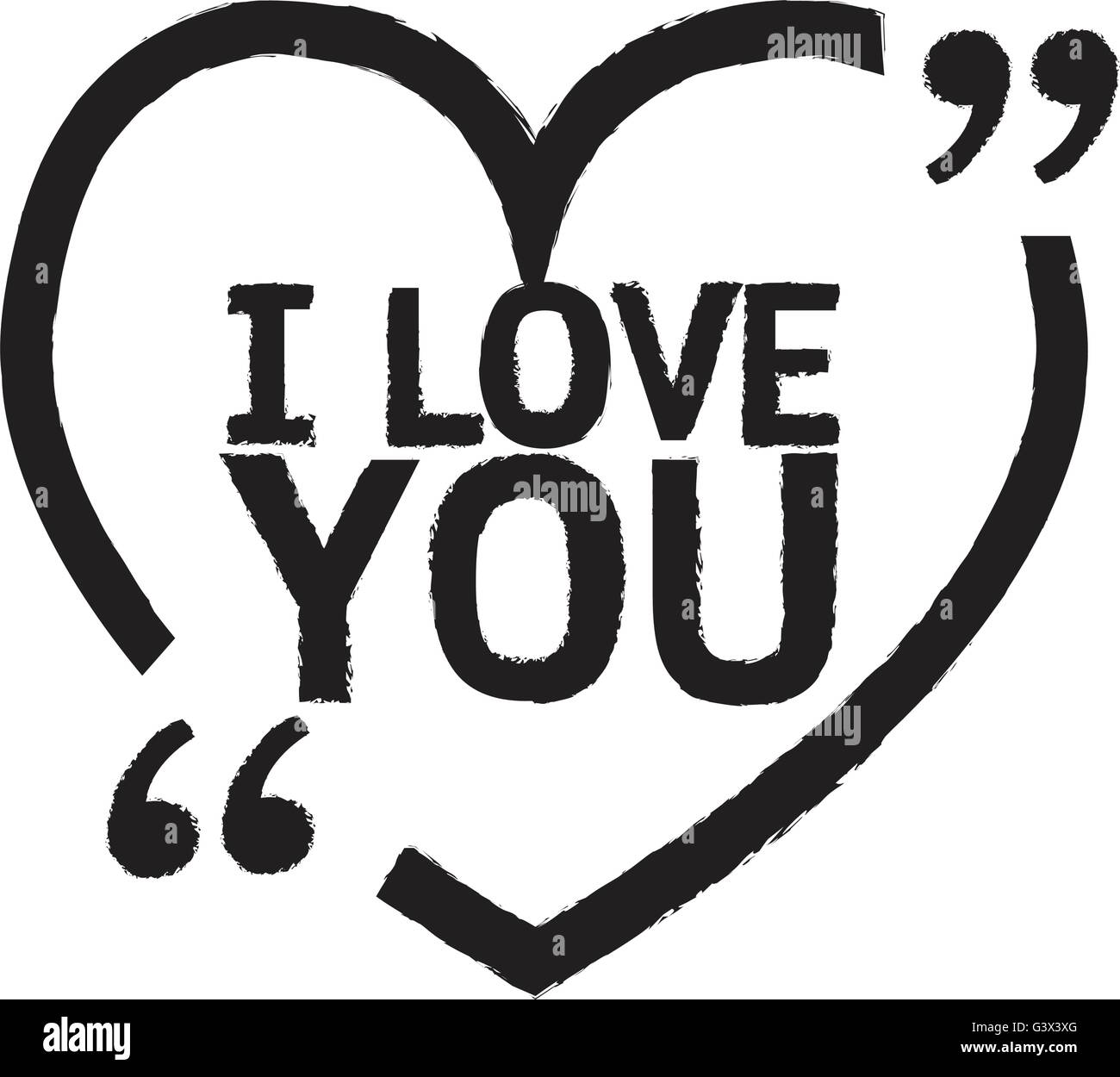 I LOVE YOU Lettering Illustration design Stock Vector Image & Art - Alamy