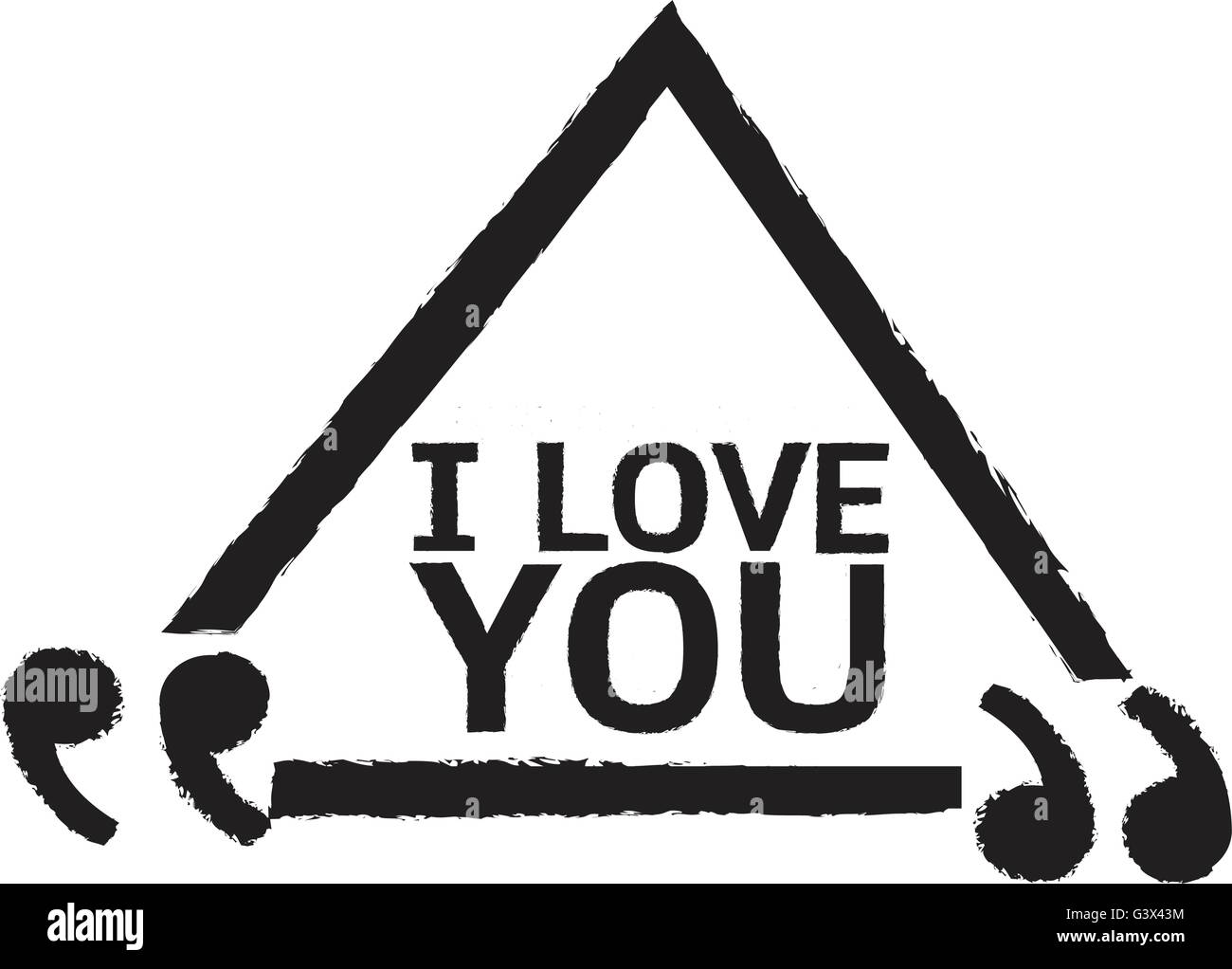 I LOVE YOU Lettering Illustration design Stock Vector Image & Art - Alamy