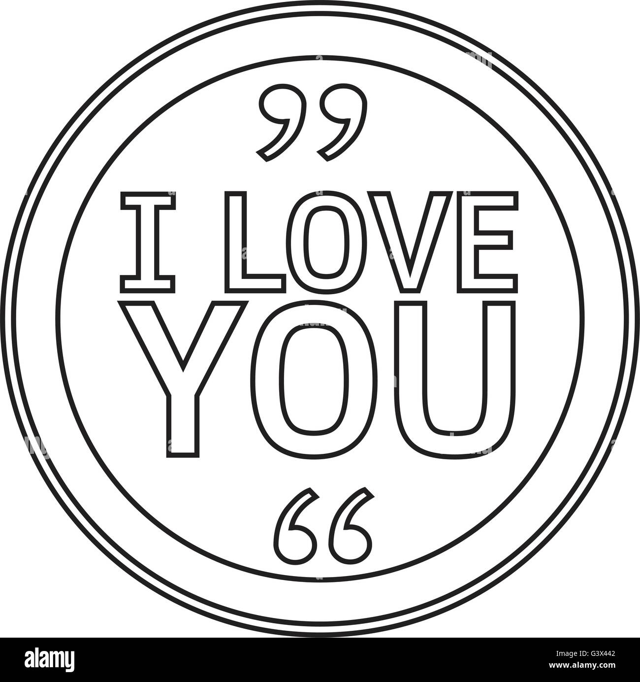 I LOVE YOU Lettering Illustration design Stock Vector Image & Art - Alamy