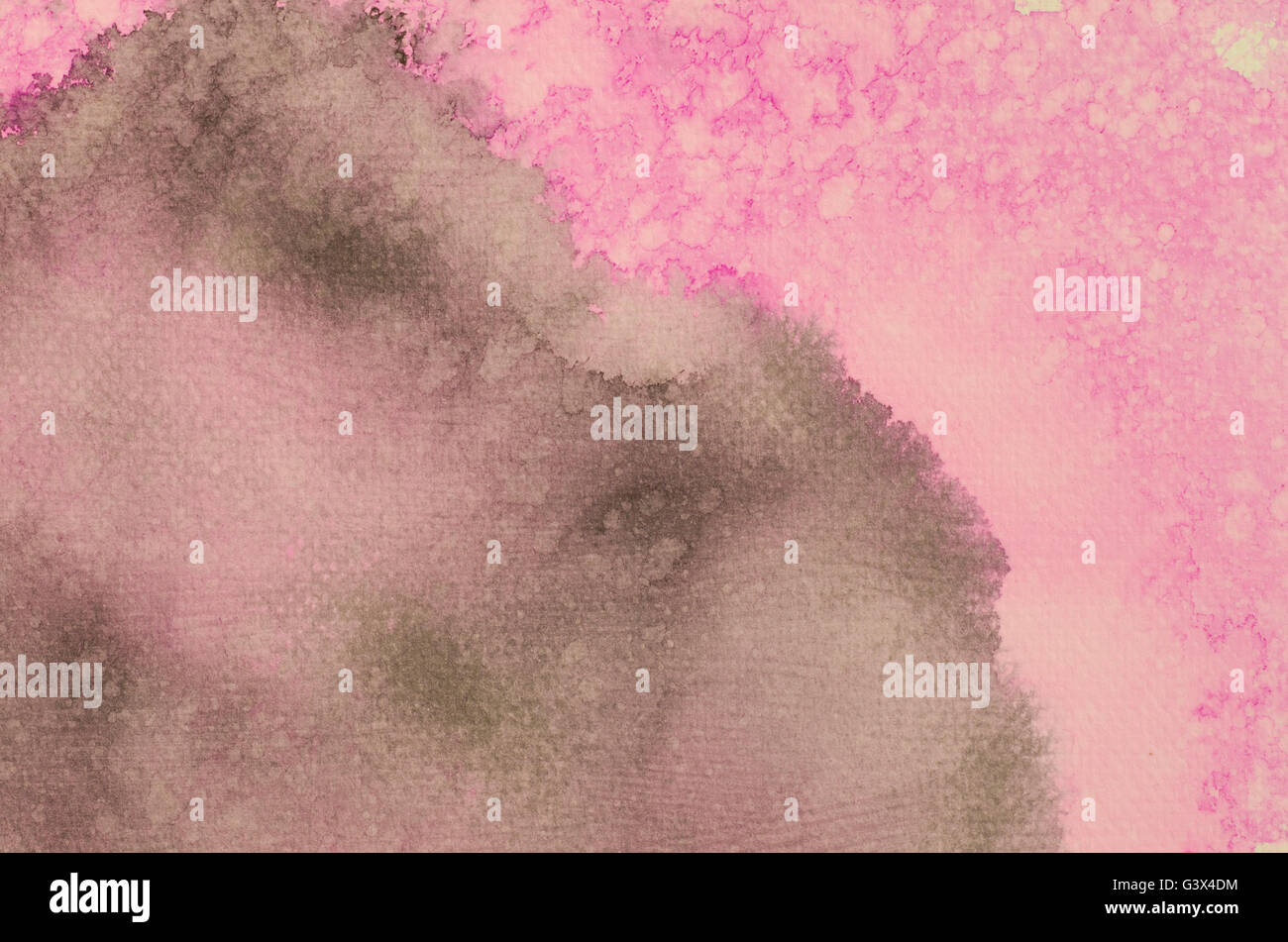 pink watercolor painted on paper background texture Stock Photo - Alamy