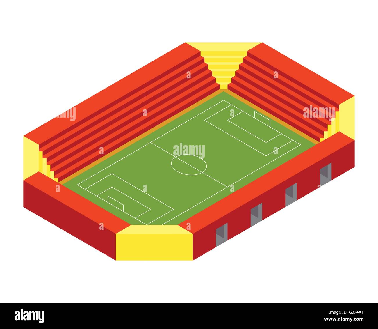 Green football field isometric Stock Vector Images - Alamy