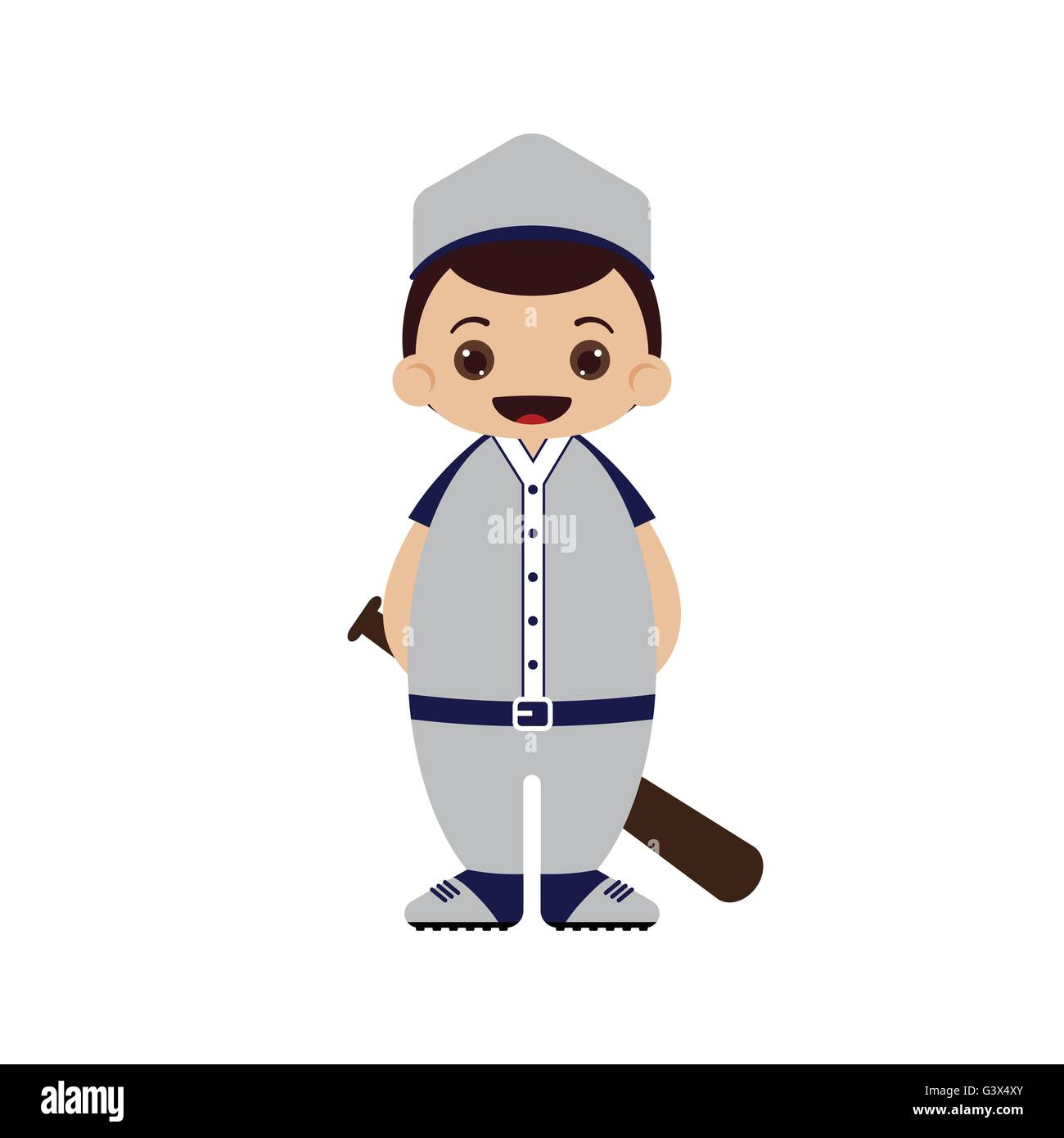 Cartoon baseball player vector illustration Stock Vector Image & Art ...