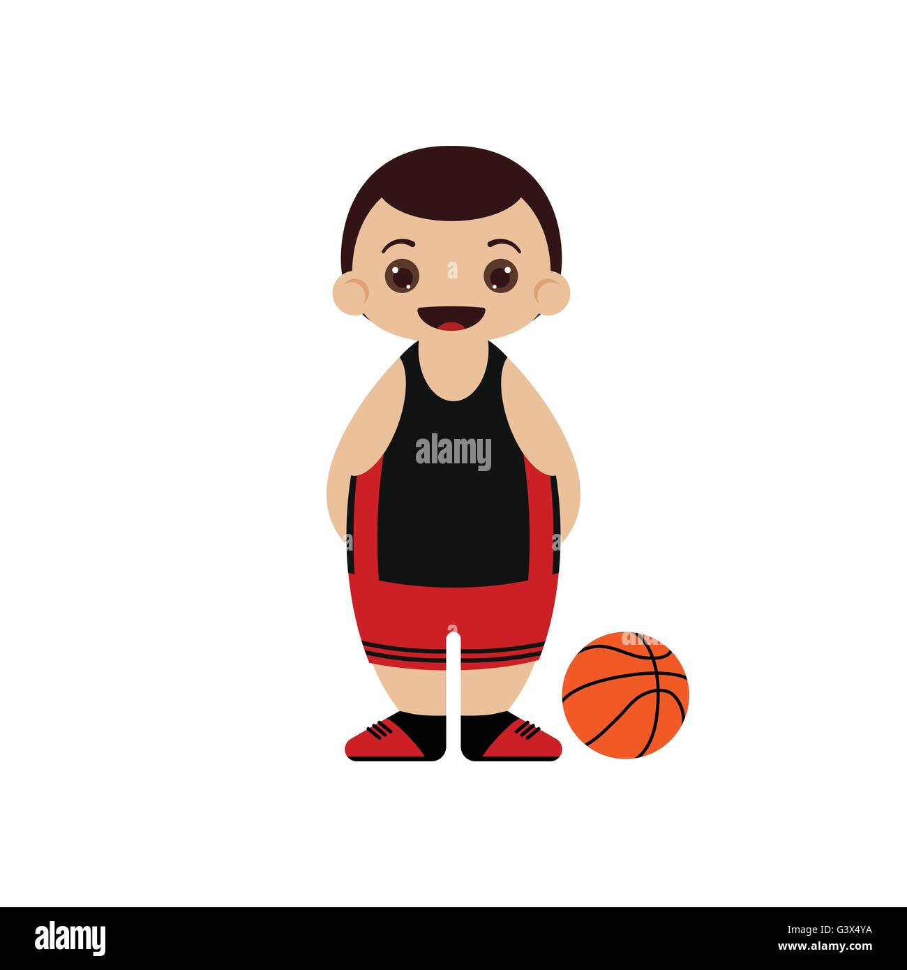 Cartoon basketball player vector illustration Stock Vector Image & Art ...