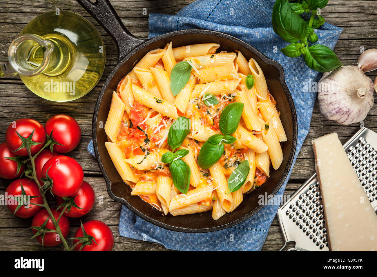 Traditional penne pasta Stock Photo - Alamy
