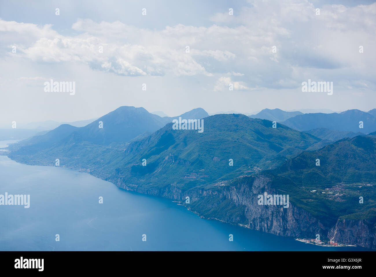 View of the Lake Garda from mount of Monte Baldo, Italy Stock Photo - Alamy