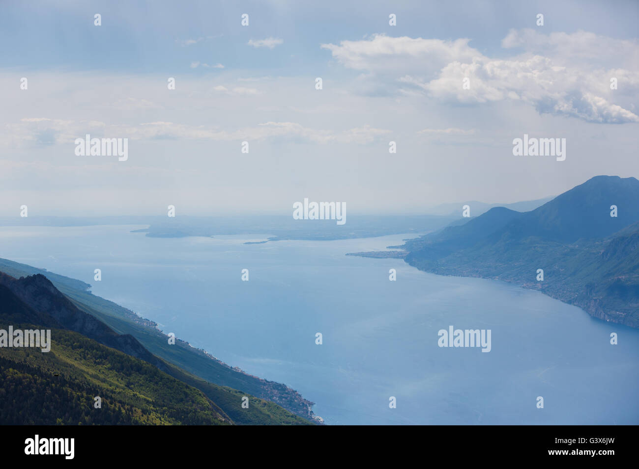 View of the Lake Garda from mount of Monte Baldo, Italy Stock Photo - Alamy