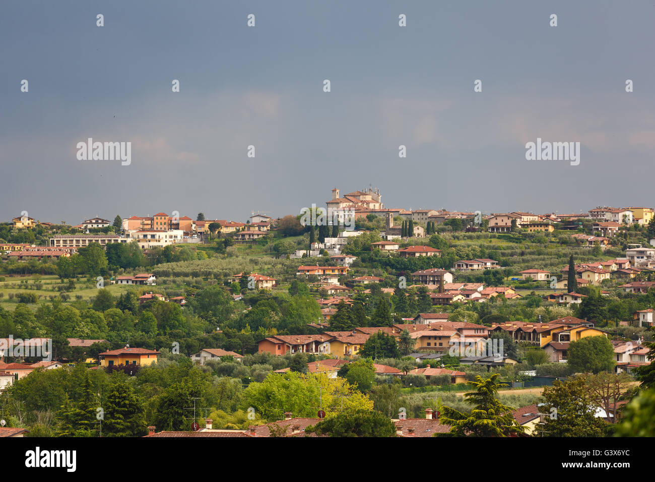The italian cityscape in Southern part of Lake Garda Stock Photo - Alamy