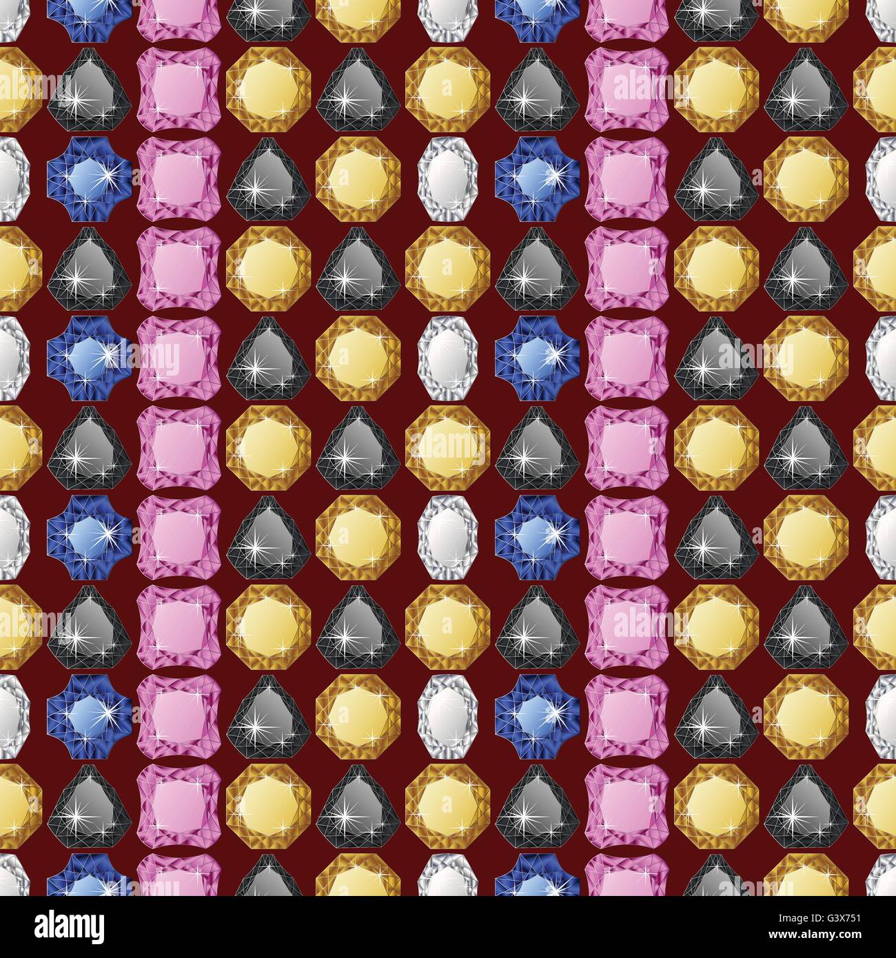 Diamonds seamless pattern Stock Vector Image & Art - Alamy