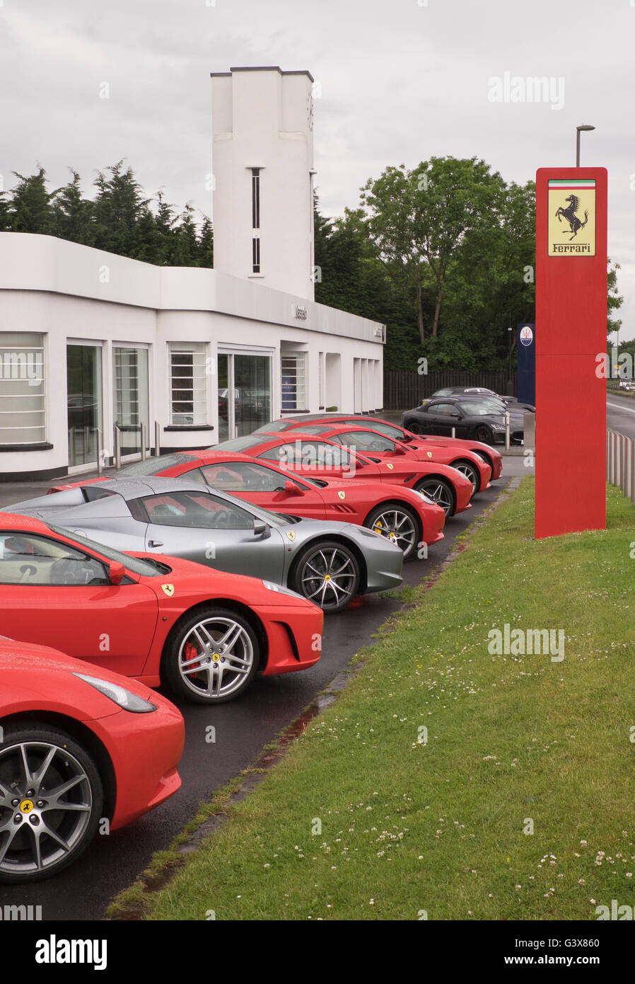 Ferrari dealership in Egham in Surrey UK Stock Photo - Alamy