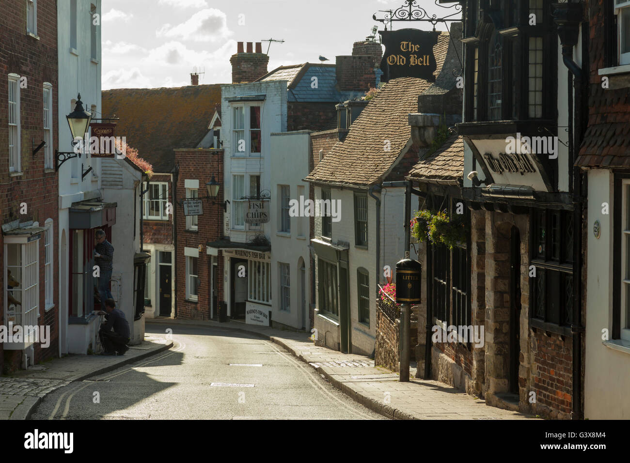Looking down The Mint (street) in Rye, England Stock Photo - Alamy