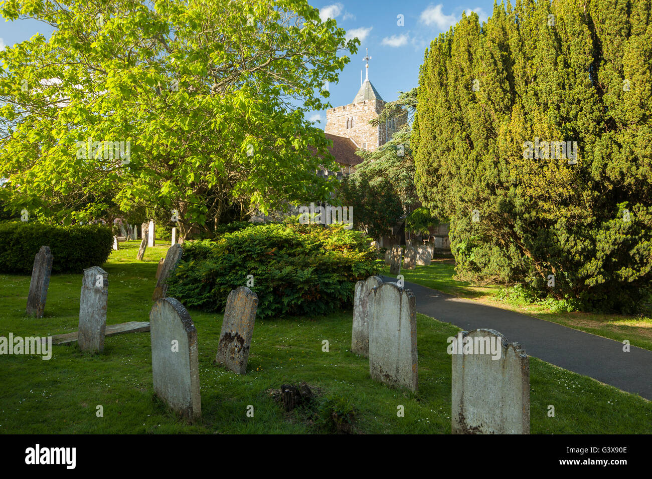 Spring afternoon at St Mary's church in Rye, England Stock Photo - Alamy