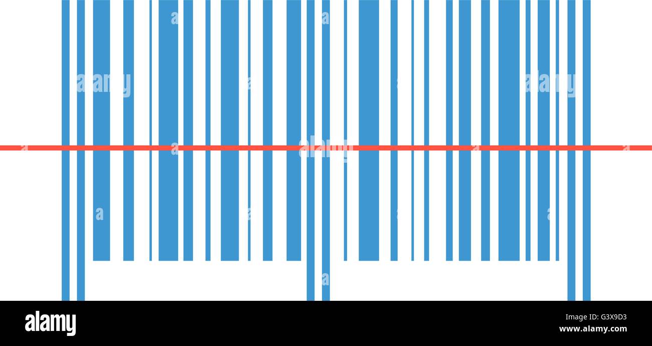 Scanning bar-code red laser line Stock Vector Image & Art - Alamy